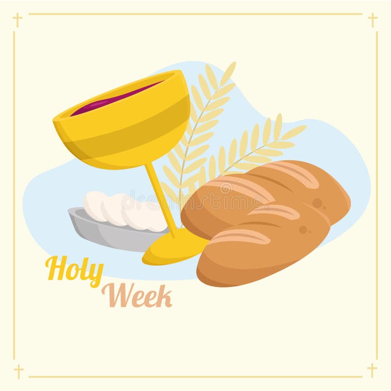 Holy Communion Bread. Vector Stock Vector - Illustration of devotion ...