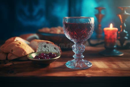 Holy Communion Table. Generate Ai Stock Illustration - Illustration of ...