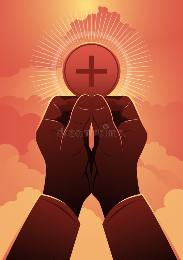 Holy Communion Vector Illustration Stock Vector - Illustration of ...