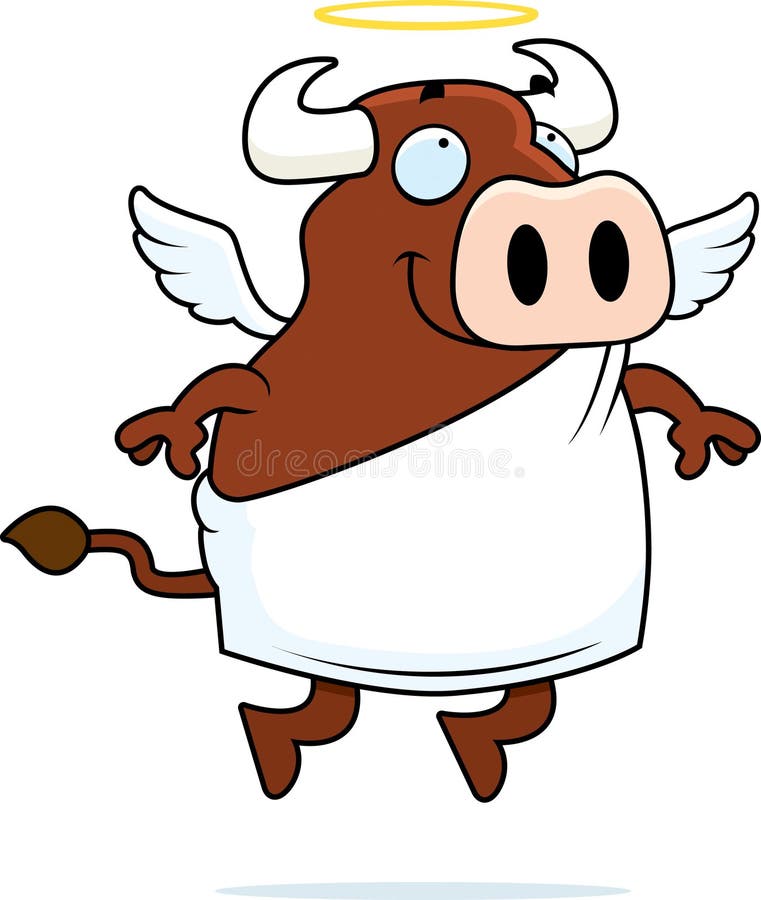 Holy Cow Angel stock vector. Illustration of holy, halo - 13043922