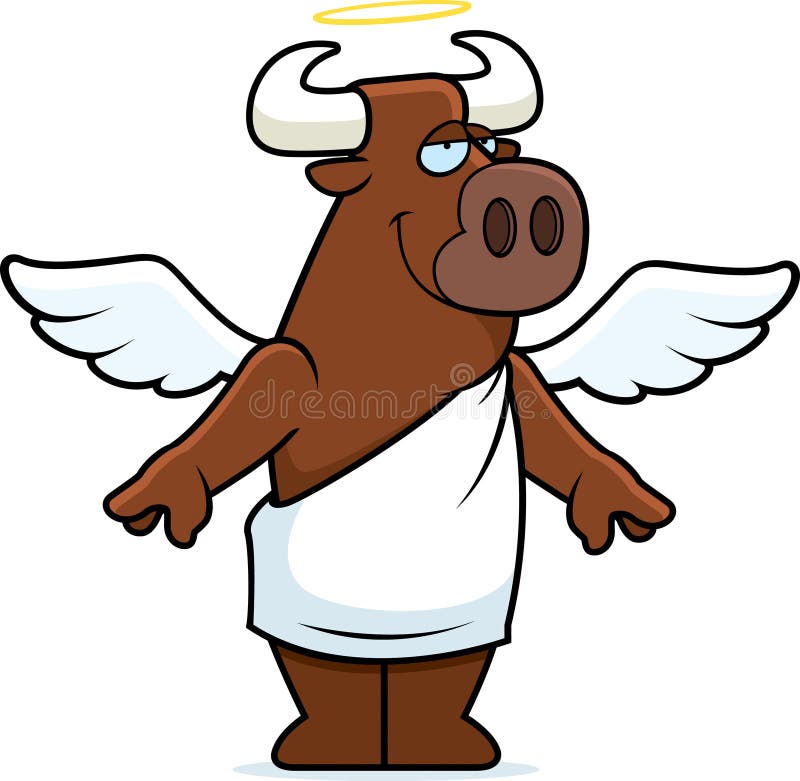 Holy Cow Angel stock vector. Illustration of holy, halo - 13043922