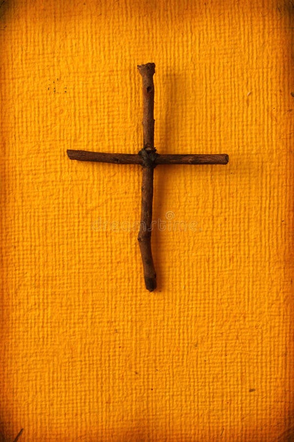 Vintage Paper Texture with Wooden Cross Stock Image - Image of catholic ...