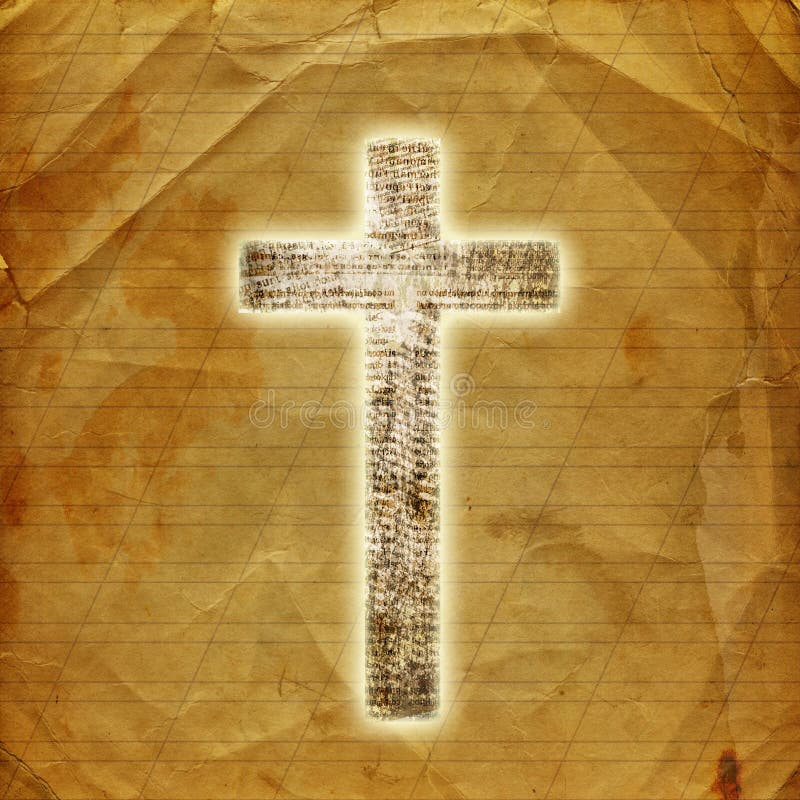 Holy Cross on Abstract Paper Background Stock Illustration ...