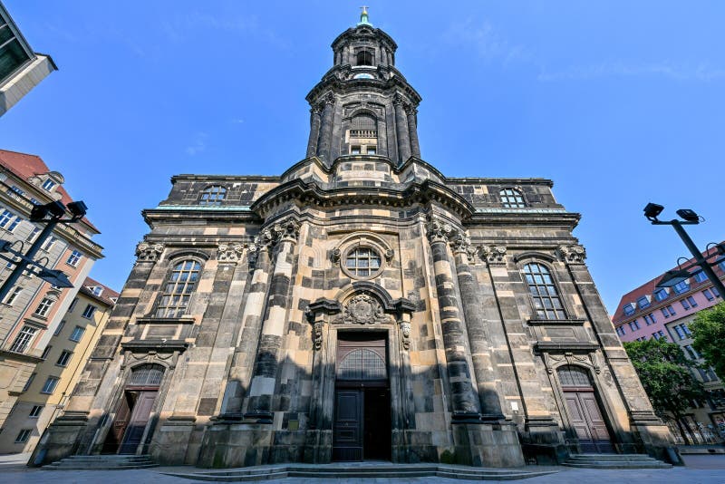 Holy Cross Church - Dresden, Germany Stock Image - Image of church ...