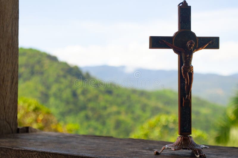 Holy Cross with Customizable Space for Christian Message or Text Stock ...