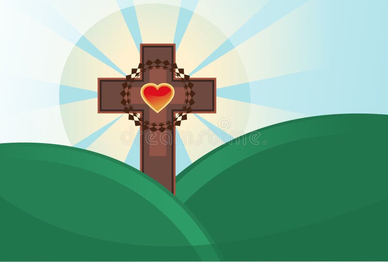 Holy Cross - Easter theme stock vector. Illustration of jesus - 13342540