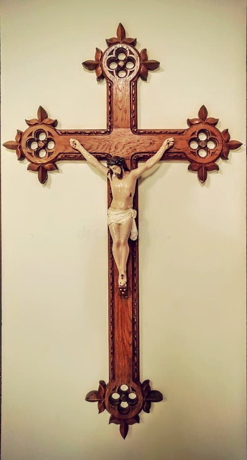 Holy Cross in the & X22;Red Church& X22; Stock Image - Image of cross ...