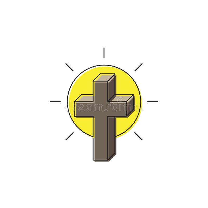Holy Cross Vector Icon Symbol Religion Isolated on White Background ...