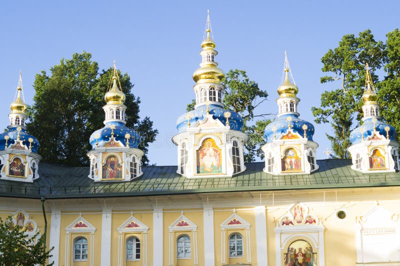 Holy Dormition Pskov-Caves Monastery Stock Photo - Image of pskovcaves ...