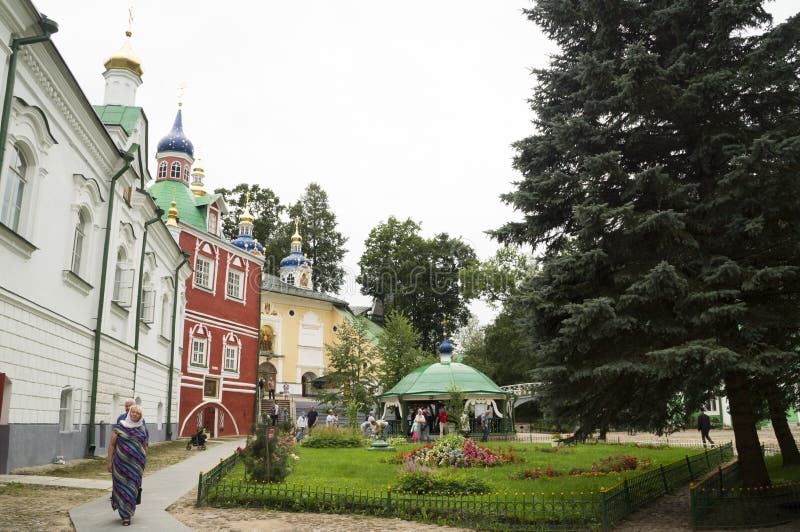 Holy Dormition Pskov-Caves Monastery Editorial Image - Image of pskov ...