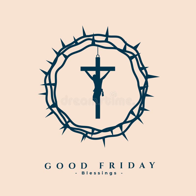 Holy Easter Good Friday Background with Crown of Thorns Stock Vector ...