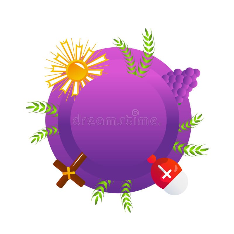 Holy Eucharist Vector Illustration on White Stock Vector - Illustration ...