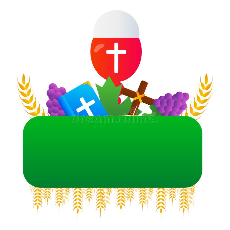 Holy Eucharist Vector Illustration on White Stock Vector - Illustration ...