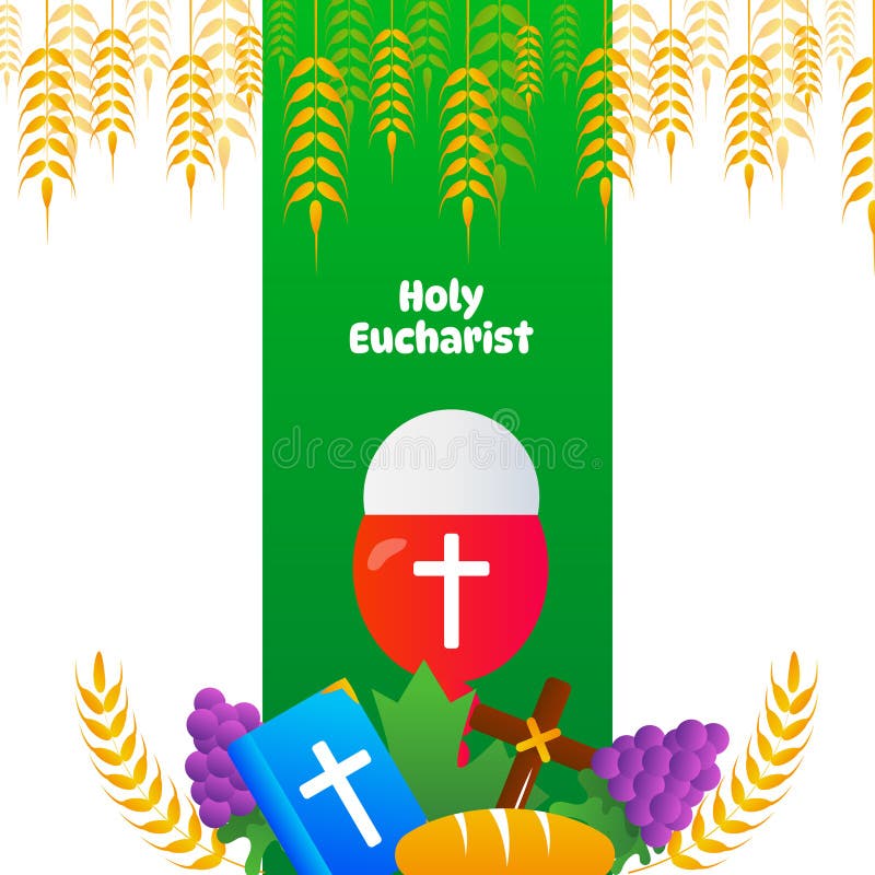 Holy Eucharist Vector Religions Cartoon Frame Stock Illustration ...