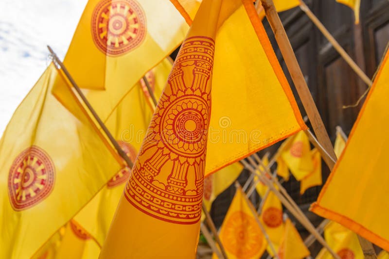 Holy flag of buddhism stock photo. Image of sign, buddha - 59476532