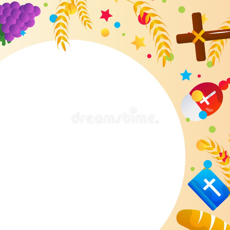 Holy Frames Sacred Religious Illustration with Divine Symbols Stock ...