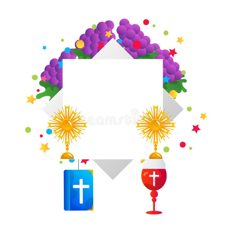 Holy Frames Sacred Religious Illustration with Divine Symbols Stock ...