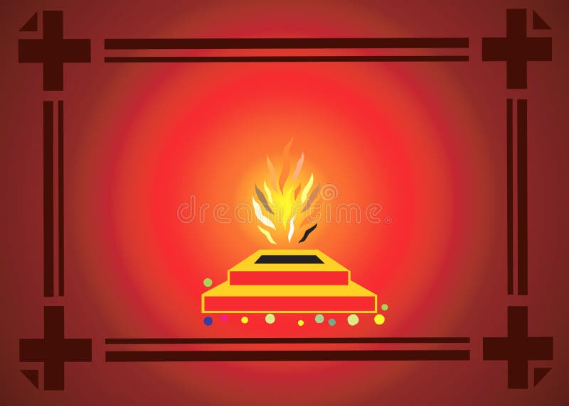Holy Homam stock vector. Illustration of good, incense - 3494034