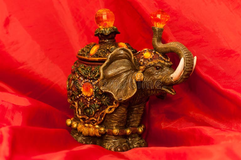 Holy Indian Elephant Figurine Stock Photo - Image of symbols, religion ...