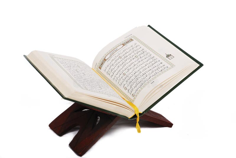 Holy Islamic Book Koran Quran Closed with Rosary Stock Image - Image of ...