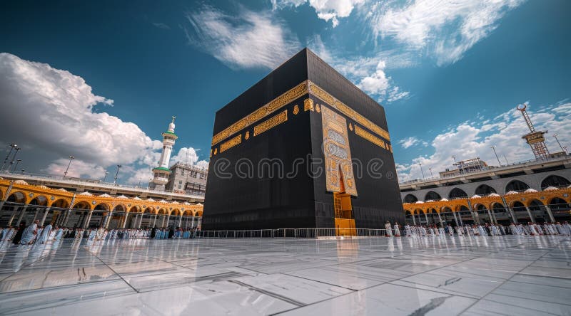 The Holy Mosque of Mecca stock illustration. Illustration of tourism ...