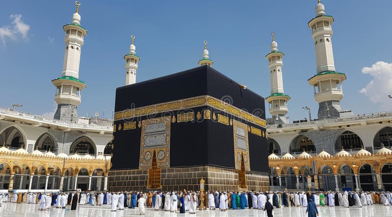 The Holy Mosque of Mecca stock illustration. Illustration of tourism ...