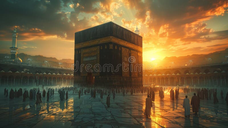 Holy Kaaba in Mecca, Saudi Arabia. Representation in a Minimalist Style ... Holy Kaaba in Mecca, Saudi Arabia. Representation in a Minimalist Style ...