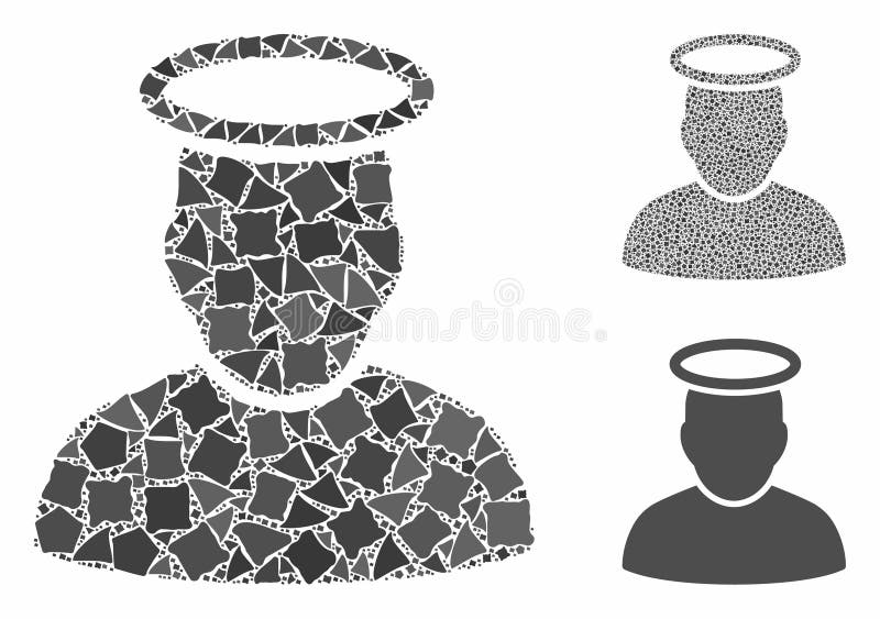 Holy Man Mosaic Icon of Bumpy Pieces Stock Illustration - Illustration ...