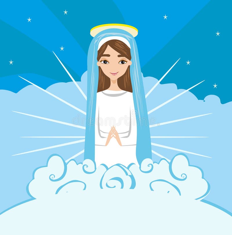 Holy Mary card stock vector. Illustration of design - 100601459
