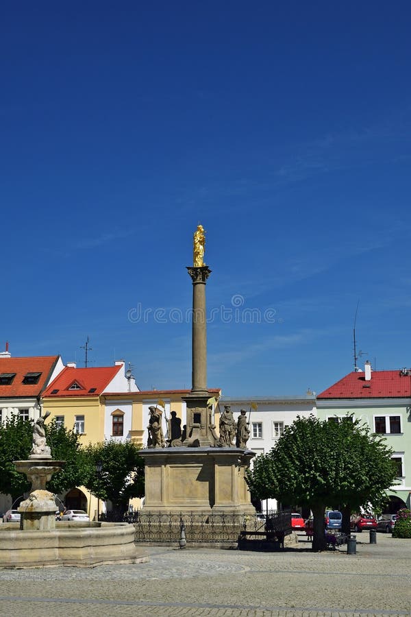 Holy Mary Column in Kromeriz, Czech Republic, Vertical Editorial ...