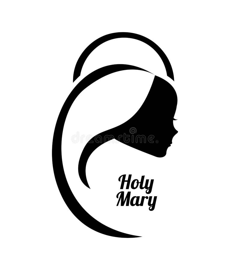 Holy Mary design stock vector. Illustration of saint - 41007954