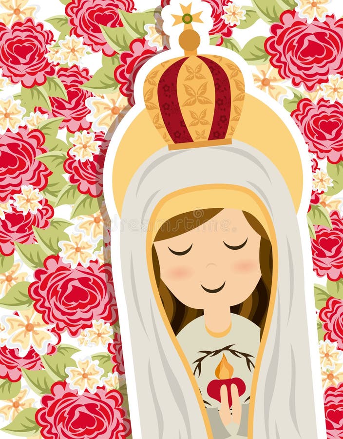 Holy mary stock vector. Illustration of sacred, mary - 44714392