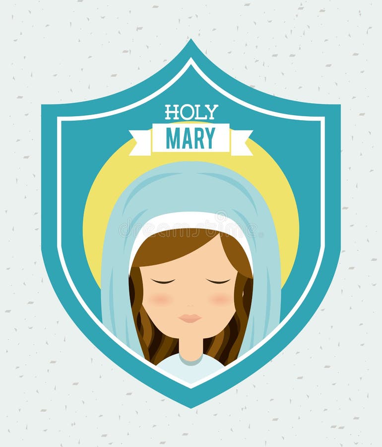 Holy mary stock vector. Illustration of christian, holy - 44714406
