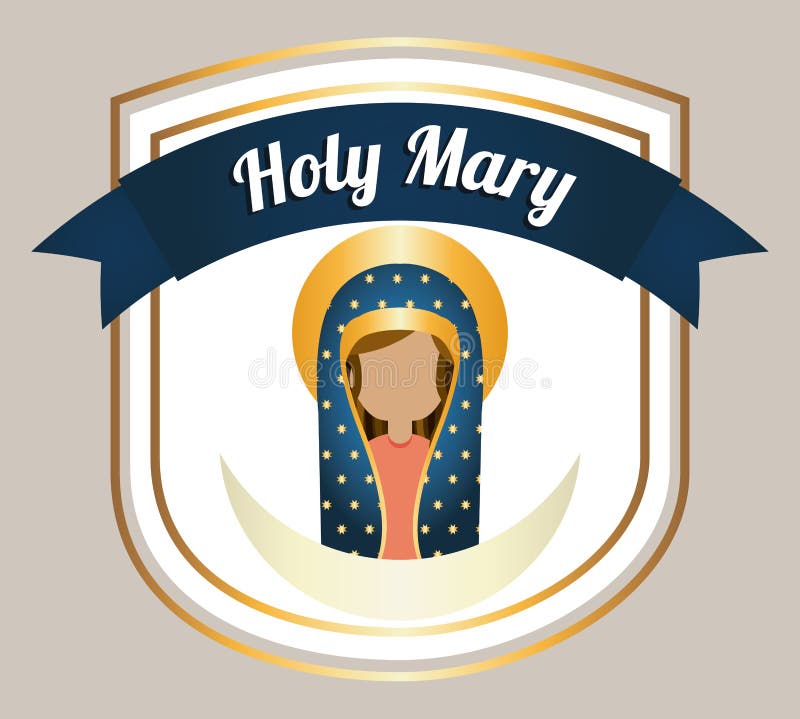 Holy mary stock vector. Illustration of christian, virgin - 44714420