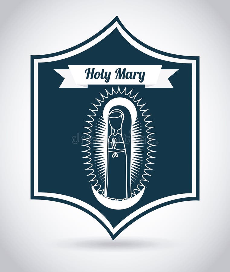 Holy mary stock vector. Illustration of figure, prayer - 44714428