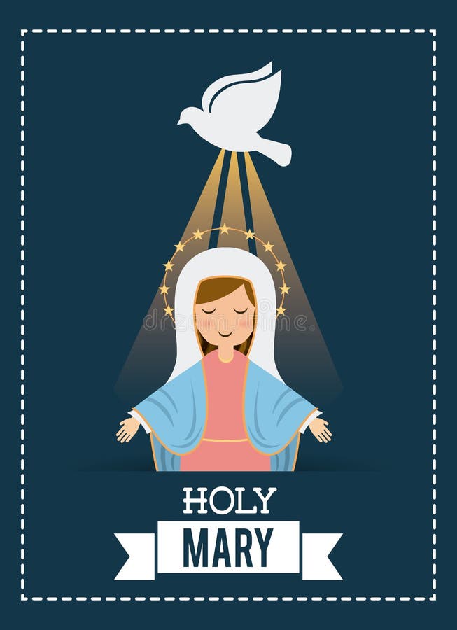 Holy mary stock vector. Illustration of religion, celebration - 44714434