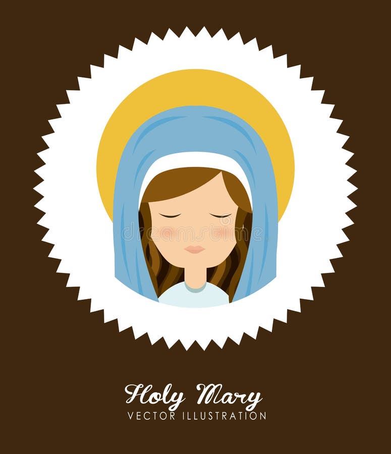 Holy mary stock vector. Illustration of church, lace - 44714439