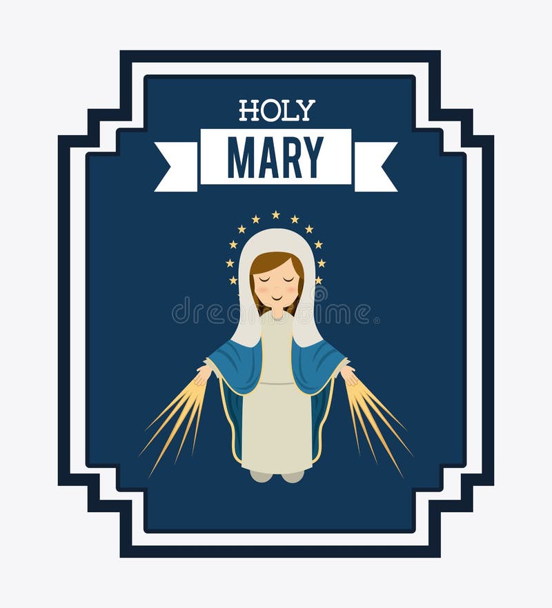 Holy mary stock vector. Illustration of sacred, abstract - 44714485