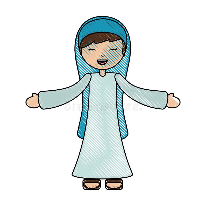 Holy mary virgin character stock vector. Illustration of celebration ...
