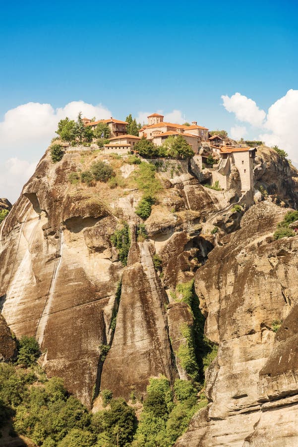 The Holy Monastery of Great Meteoron in Greece. Stock Image - Image of ...