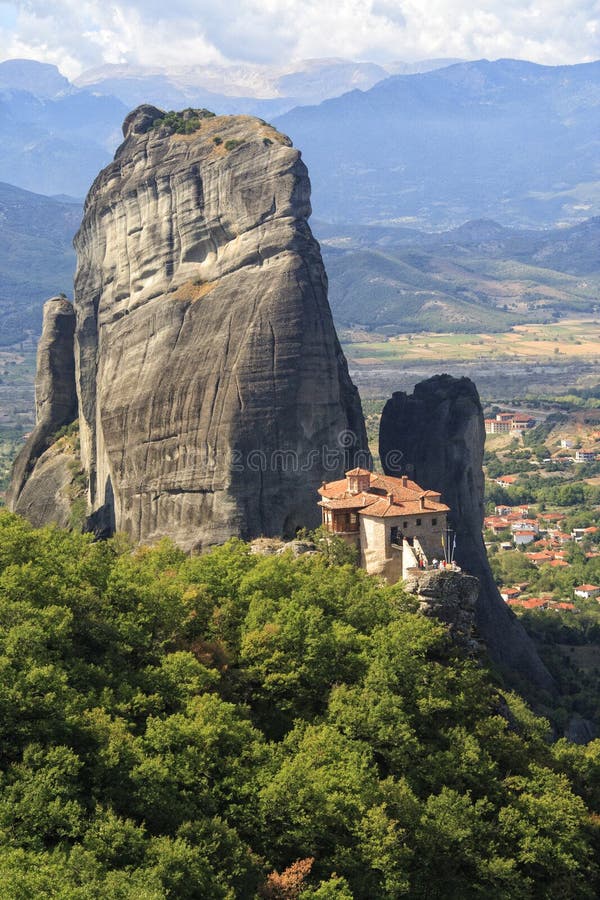 Holy Monastery of Rousanou stock image. Image of cloister - 64293057
