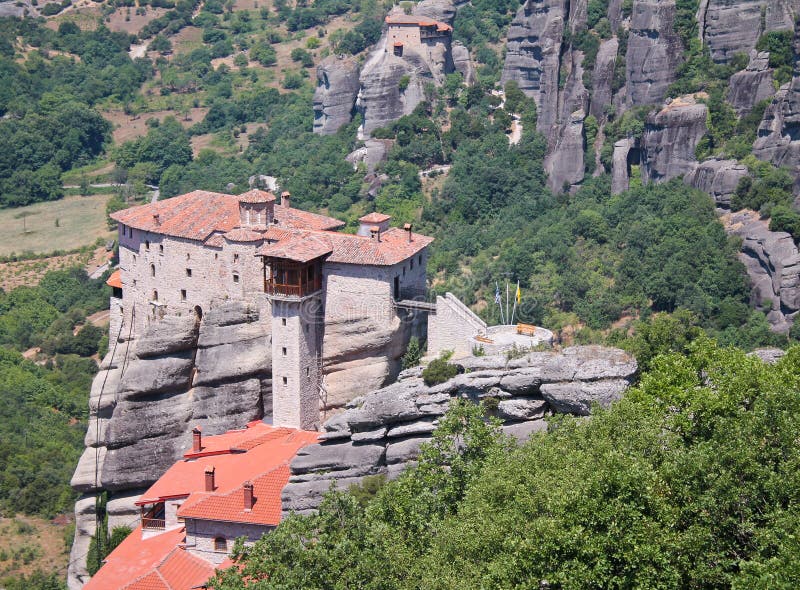 The Holy Monastery of Rousanou, Meteora, Greece Stock Photo - Image of ...