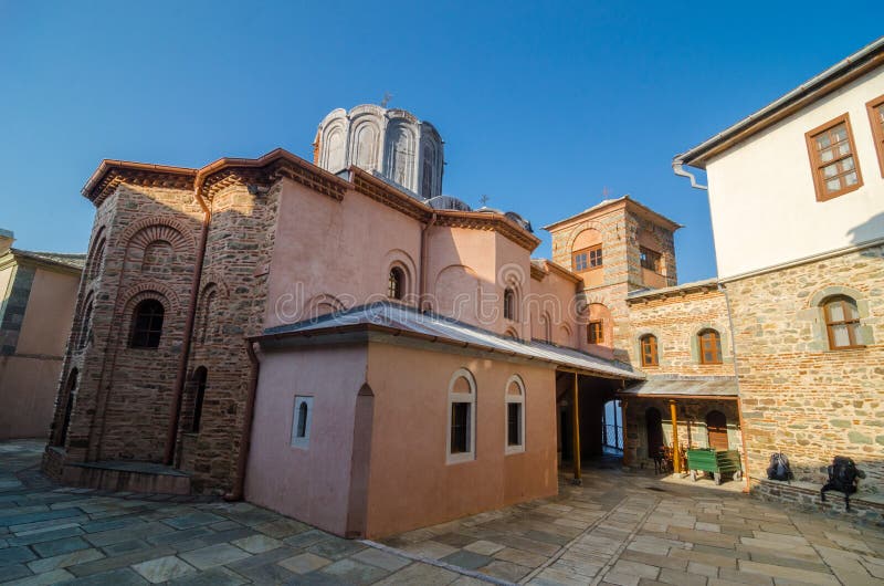 The Monastery of Simonopetra Stock Photo - Image of travel, piligrim ...