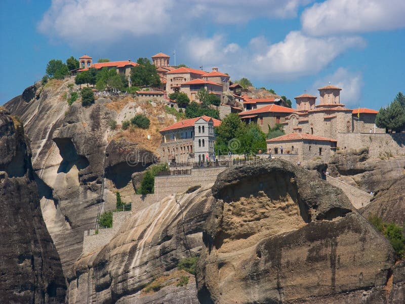 The Holy Monastery of Varlaam Stock Photo - Image of monastery ...