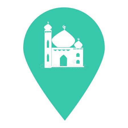 Holy Mosque Location Map Pin Pointer Icon. Element of Map Point for ...
