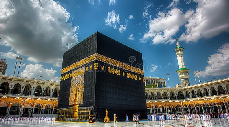 The Holy Mosque of Mecca stock illustration. Illustration of tourism ...