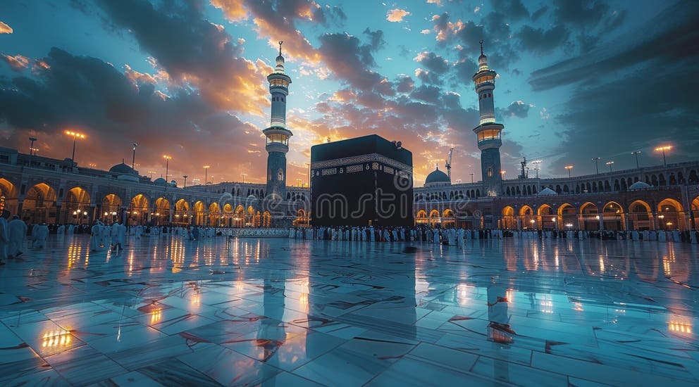 The Holy Mosque of Mecca stock illustration. Illustration of travel ...