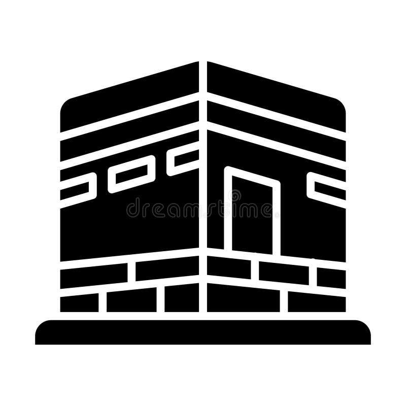 A Holy Place for Muslims in Arab, Vector of Kaaba in Editable Style ...