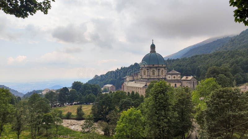 The Holy Place of Oropa on Italy Stock Photo - Image of people ...