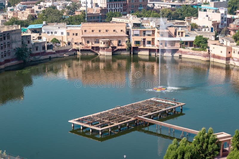 Holy Pond at the Middle of City from Top Stock Photo - Image of ...